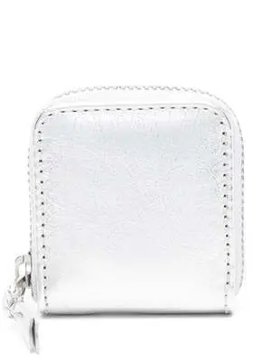 Play Comme Des Garcon Mini Wallet Gold Line - Silver
