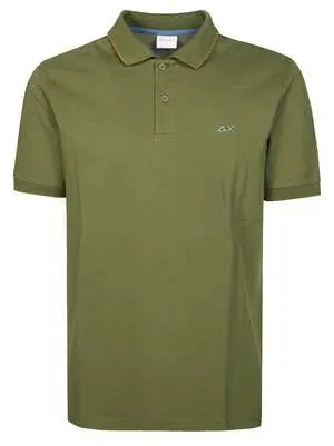 SUN 68 Contrast Pocket Polo For - Verde