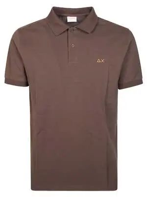 SUN 68 Bandana Collar Polo - Marrone