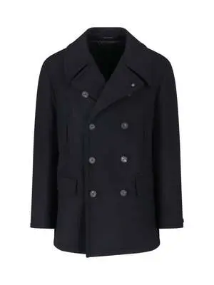 Tagliatore Double-breasted Wool Peacoat