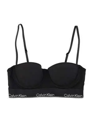 Calvin Klein Cotton Modal Mini Bustier Bra - Black