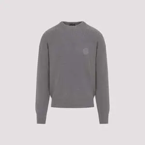 Giorgio Armani S 100% Virgin Wool Pullover Sweater - Grey