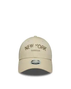 New Era Classic Crown Visor Hat - Light Beige