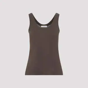 LEMAIRE Ribbed Cotton Tank Top - Grey