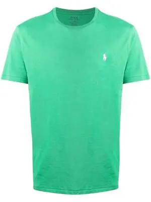 Polo Ralph Lauren Signature Embroidered Neck T-shirt In Medium - Green