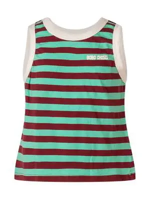 BOBO CHOSES Striped Logo Tank Top