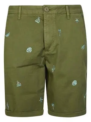 SUN 68 Bermuda Shorts Stylish Design - Verde