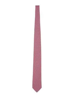 FERRAGAMO 100% Silk Neck Tie - Red