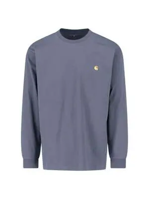 Carhartt Work In Progress Long Sleeve Logo T-shirt - Grey
