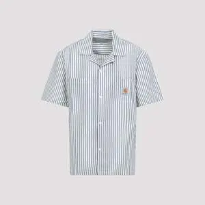 Carhartt Work In Progress Short Sleeve Leaf Print Shirt - Blue