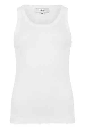 Vince Sleeveless Ribbed Cotton-modal Top