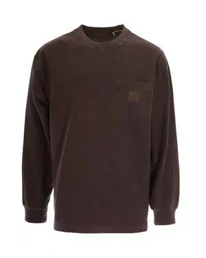 Carhartt Work In Progress Long-sleeve Pocket T-shirt - Tobacco