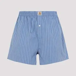 Carhartt Work In Progress Classic Cotton Boxer For Striped Design - Blue