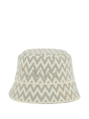 LANVIN Jacquard Cotton Bucket Hat With Embroidered Logo