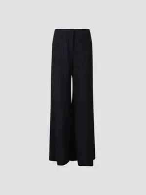 Vivetta Crepe Wide-leg Trousers With Slits