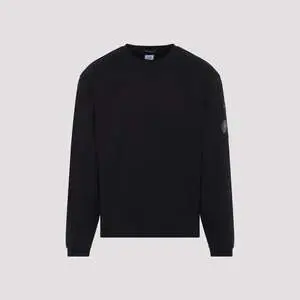 C.P. COMPANY Twisted Lens Long-sleeve Cotton T-shirt - Black