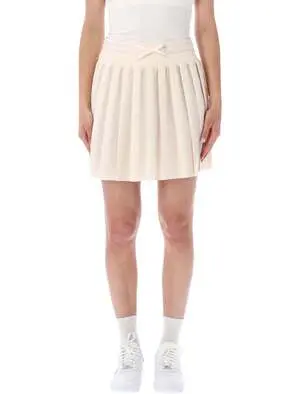 Nike Pleated Mini Skirt With Adjustable Waistband - Chalk