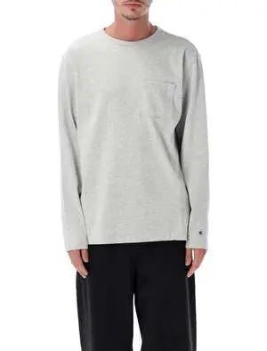 Champion Long Sleeve Crew Neck Pocket T-shirt - Grigio