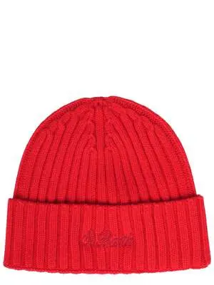 MC2 SAINT BARTH Ribbed Knit Hat For - Red