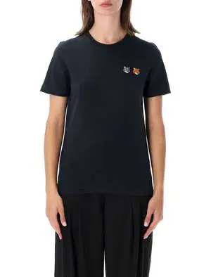 Maison Kitsuné Organic Cotton Embroidered Fox Patch T-shirt - Grigio