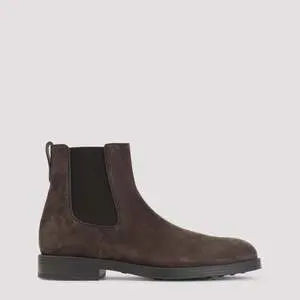 TOD`S Suede Chelsea Ankle Boots - Brown