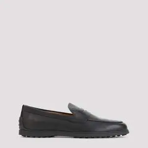 TOD`S Leather Penny Loafer - Black