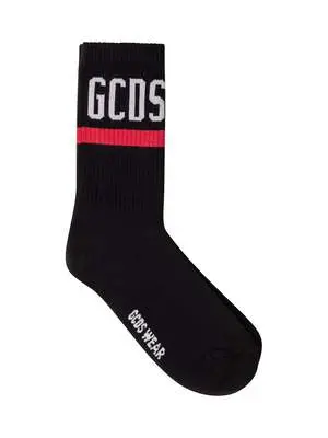 Gcds Socks With Logo - Black/white