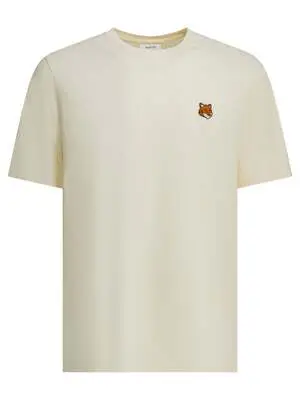 Maison Kitsuné Crewneck T-shirt With Embroidered Fox Head Patch