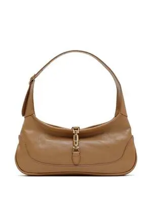 Gucci 16 Cm Height Leather Shoulder Bag With Nappa Lining, Gold-tone Hardware And Piston Closure - Marrone