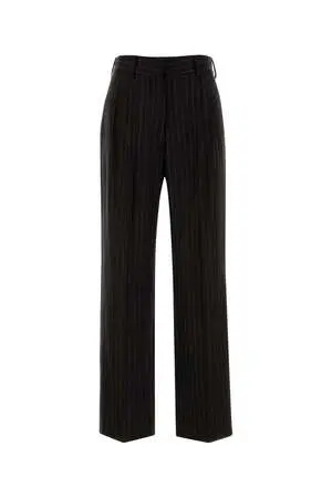 BLAZE Embroidered Wool-blend Fox Palazzo Pants For