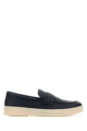 Prada Deerskin Leather Loafers With Rubber Sole