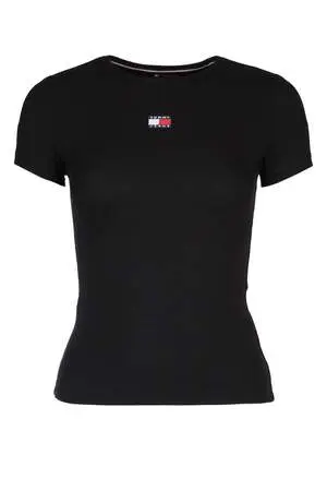 Tommy Hilfiger Slim Badge Rib T-shirt - Black