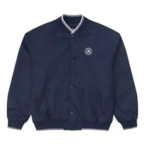 CONVERSE Logo Baseball Jacket Asia Sizing - Navy