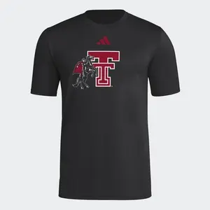 Adidas Texas Tech Red Raiders 2026 Locker Logo Pre-game T-shirt - Black