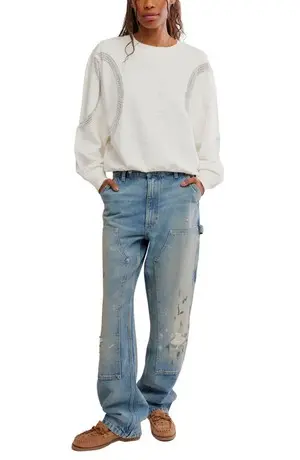 Free People Love Lace Sweatshirt