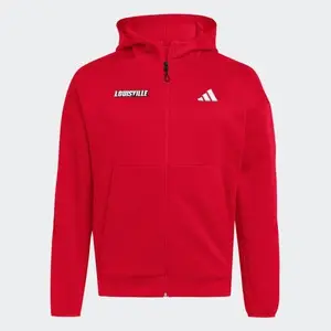 Adidas Louisville Cardinals Z.n.e Full-zip Hoodie - Red