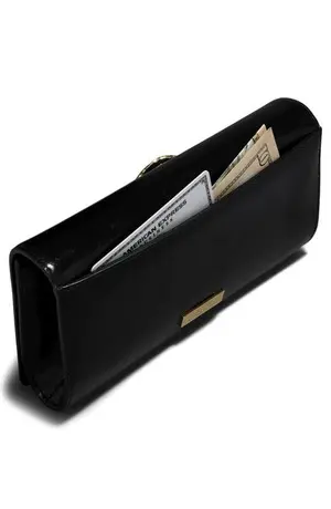 Alexis Bittar Serpent Side Handle Leather Clutch