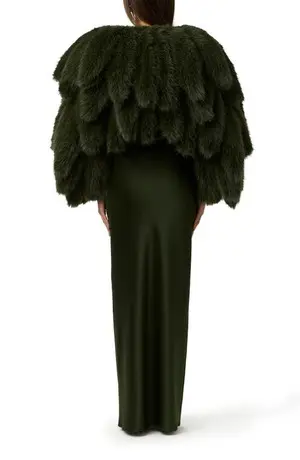 Naked Wardrobe Foxtail Faux Fur Cropped Jacket