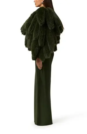 Naked Wardrobe Foxtail Faux Fur Cropped Jacket