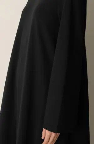 Eileen Fisher Crewneck Long Sleeve Midi Dress