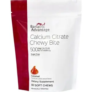 BARIATRIC ADVANTAGE Calcium Citrate Chewy Bites 500 Mg Highly Absorbable Vitamin D3 Supplement 90 Count - None