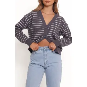 PETAL & PUP Zammy Stripe Crop Cardigan