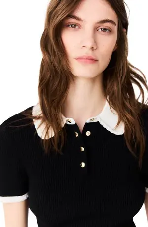 Maje Short-sleeved Polo Shirt