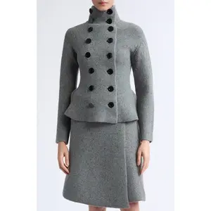 Proenza Schouler Capucine Wool Donegal Sweater Jacket - Blue Multi