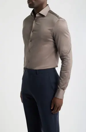 Canali Regular Fit Cotton Jersey Shirt
