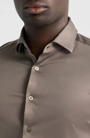 Canali Regular Fit Cotton Jersey Shirt