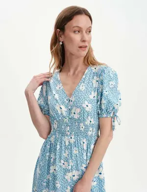 FINERY LONDON Margot Button Through Midi Dress