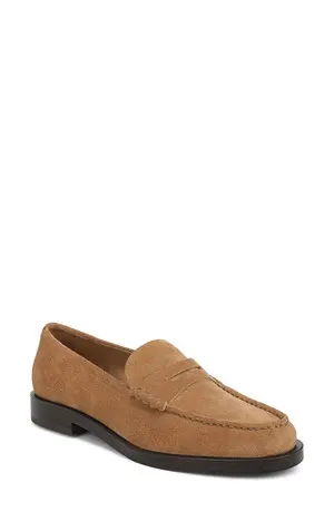 Nordstrom Lennon Croc-embossed Loafers - Brown Saddle