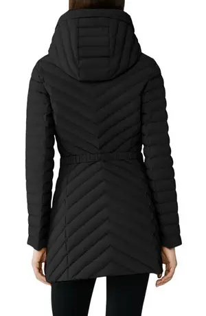 Soia & Kyo Estelle Water Resistant 700 Fill Power Hooded Down Jacket - Black