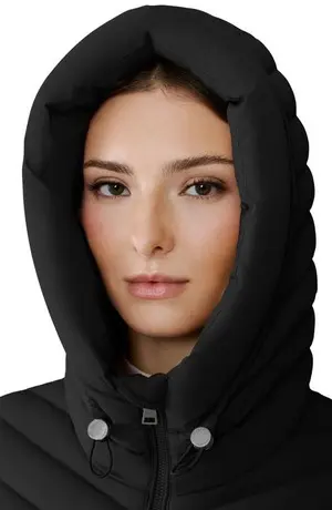Soia & Kyo Estelle Water Resistant 700 Fill Power Hooded Down Jacket - Black